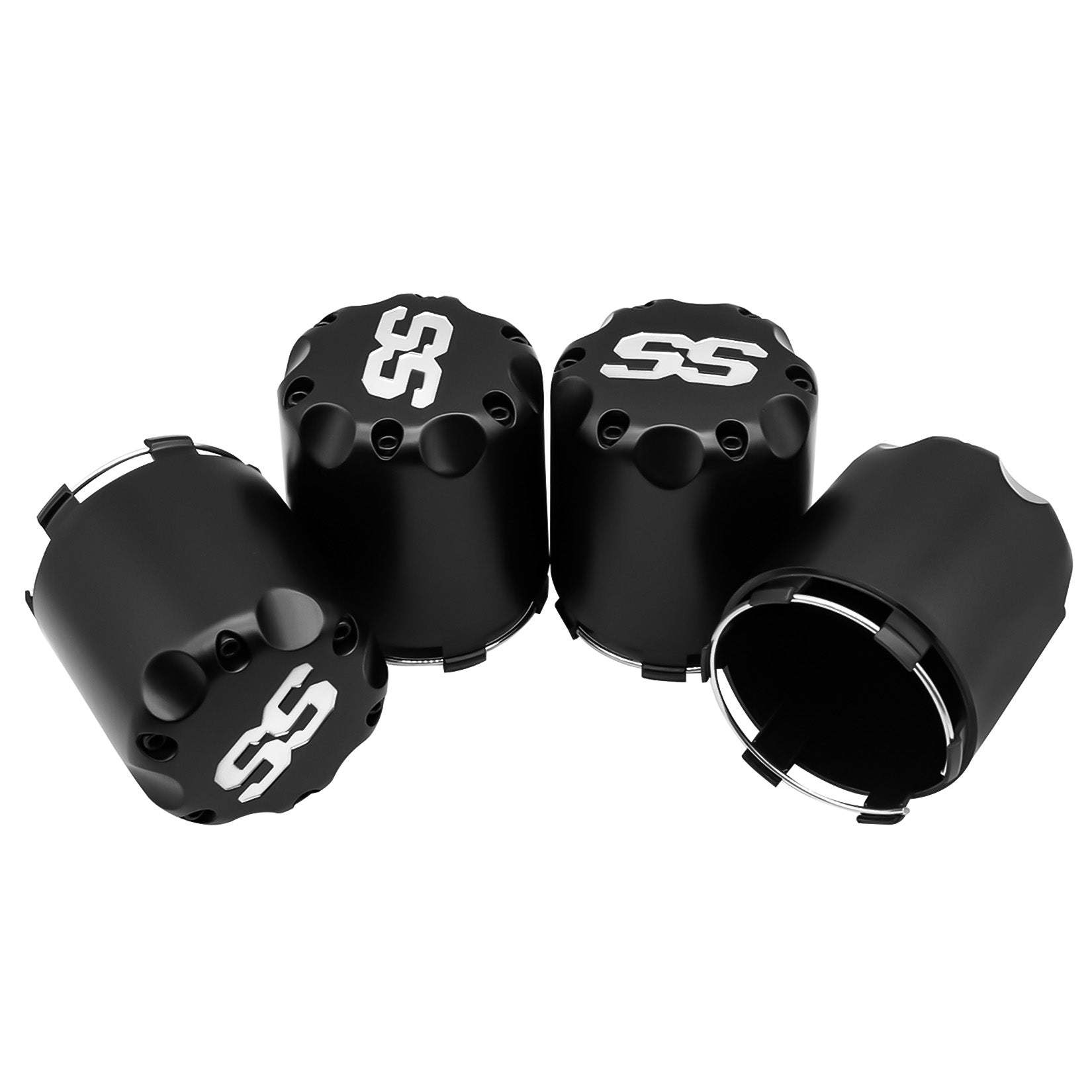 Golf Cart Black SS Center Caps, Golf Cart ITP SS Wheel Center Hub Cap